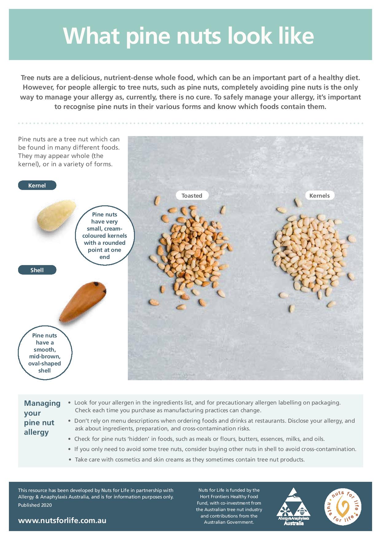 Managing your allergy fact sheets - Nuts for Life | Australian Nuts for ...