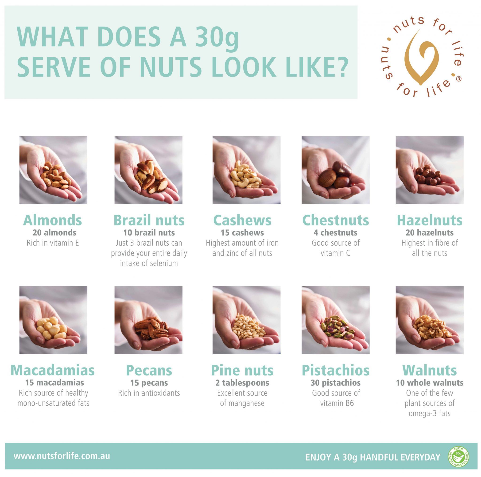 What does a 30g serve of nuts look like? - Nuts for Life | Australian ...